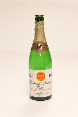 Commemorative bottle of wine c.1982 for Barraud & Abraham centennial ...