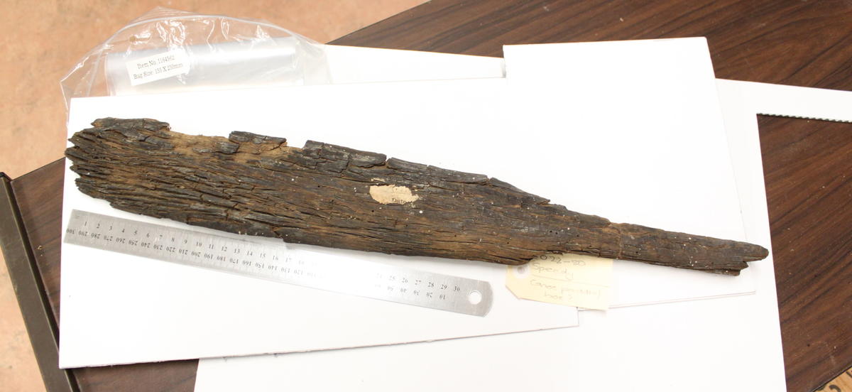 Ketu - Maori wooden digging stick / tool with oval paddle blade ...