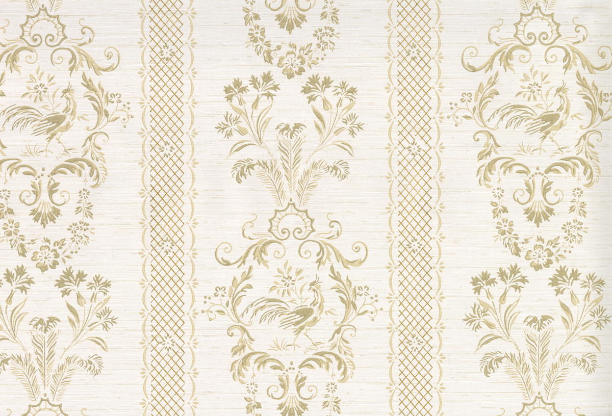 Half a roll of wallpaper c.early 1960s, with Regency pattern of ...