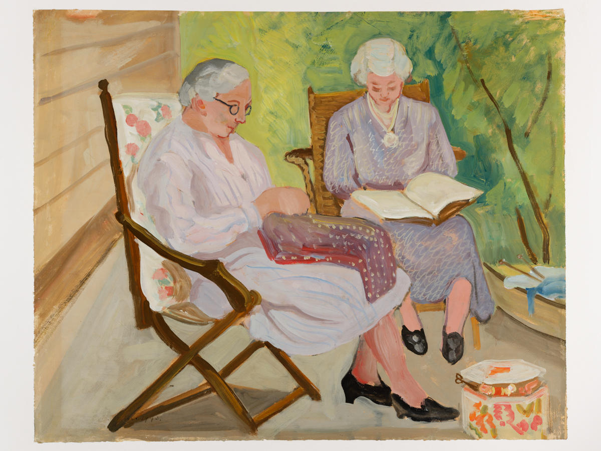 Ladies on verandah - Te Manawa